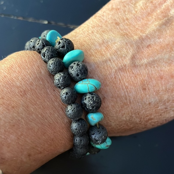 Jewelry | 32 Pair Of Volcanic Rock Bracelets | Poshmark